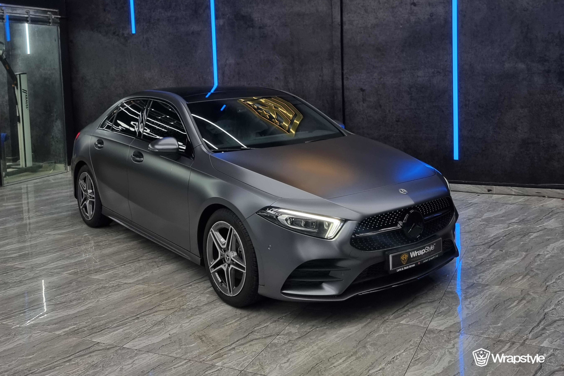 Mercedes Benz A Class Matte Grey Wrap WrapStyle Mercedes Benz A Class Matte Grey Wrap WrapStyle